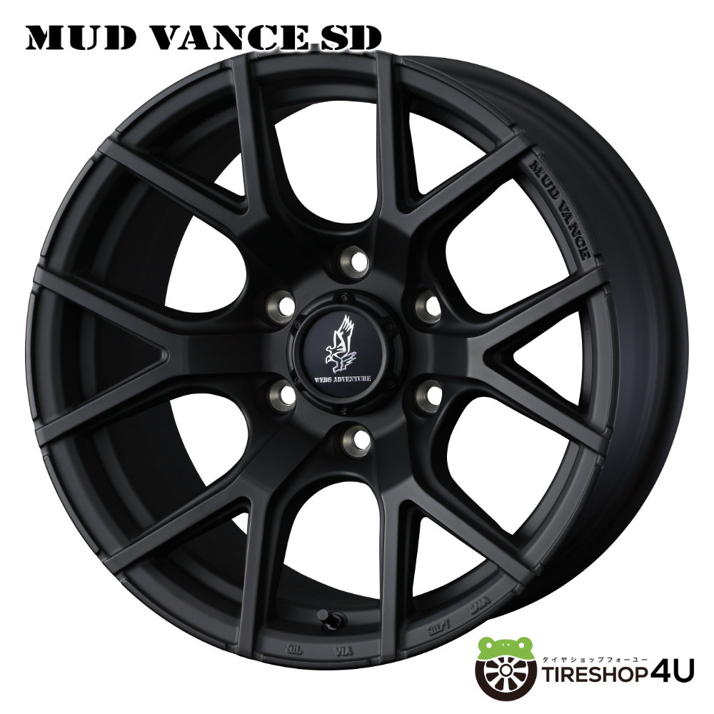 【楽天市場】17インチ WEDS ADVENTURE MUD VANCE SD 17x8.0J 6/139.7 +20 FBK フルマットブラックウェッズ アドベンチャー マッドヴァンス ...