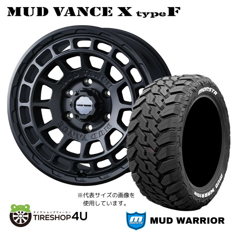 【楽天市場】【取付対象】WEDS MUD VANCE X typeF 16×6.5J 6/139.7 38 フルマットブラック MONSTA MUD WARRIOR 215/70R16 107 ...