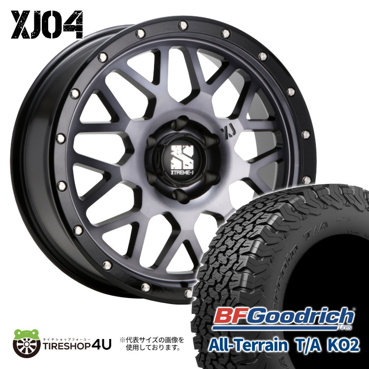 【楽天市場】【取付対象】 MLJ XJ04 20×8.5J 6/139.7 18 GBM/SC グロスブラックマシーン BFGoodrich All-Terrain T/A KO2 BL ...