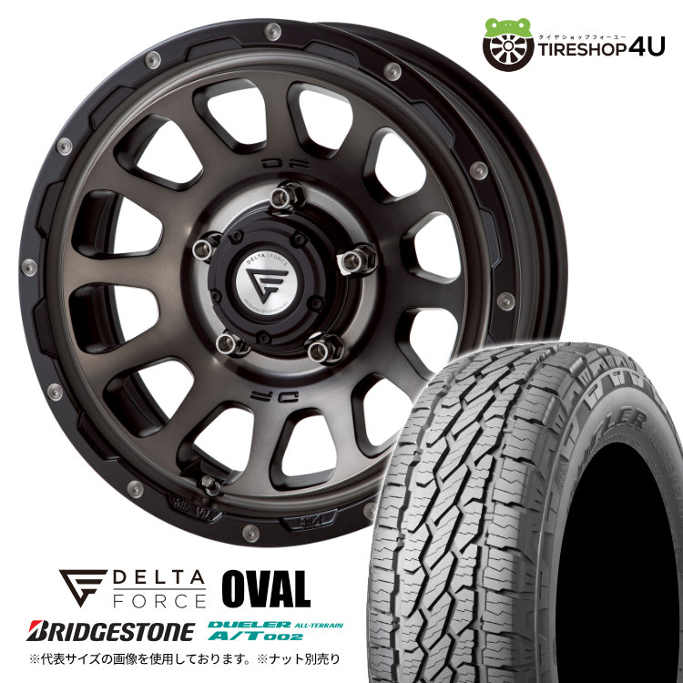 【楽天市場】【取付対象】 DELTA FORCE OVAL 16×6.0J 5/139.7 -5 MSP マットスモークポリッシュ BRIDGESTONE DUELER A/T002 215 ...