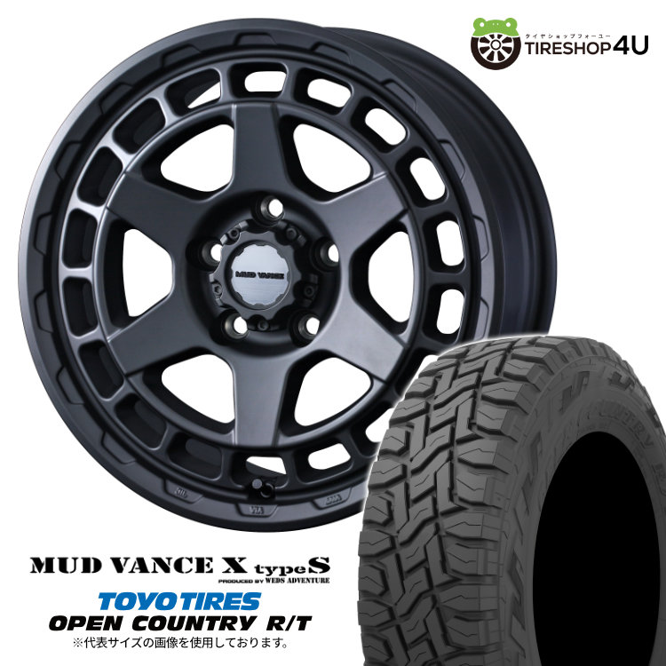 【楽天市場】【取付対象】 WEDS MUD VANCE X typeS 17×7.0J 5/114.3 38 フルマットブラック TOYO OPEN COUNTRY R/T BL 225 ...