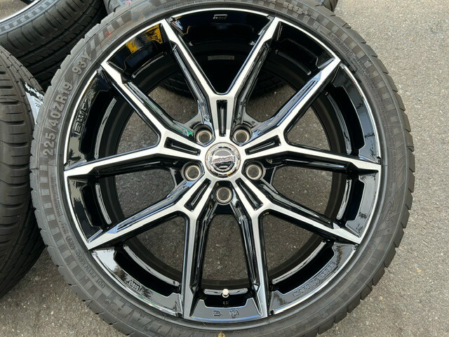 【楽天市場】送料無料 4本セット 共豊コーポレーション スマック+EK M1 グロスブラックポリッシュ 19インチ 7J インセット+45 5穴 PCD114.3 225/40R19 おすすめ ...