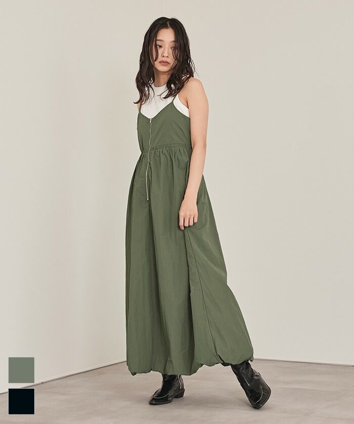 【楽天市場】【店内全品30％OFFクーポン】9/10 23:59まで バルーンキャミソールワンピース【miette ミエット ...