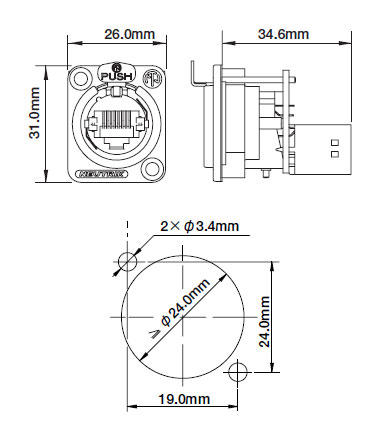 【楽天市場】ノイトリック NEUTRIK NE8FDP イーサコン・レセプタクル（J-Jタイプ）：エムワンチヨトク