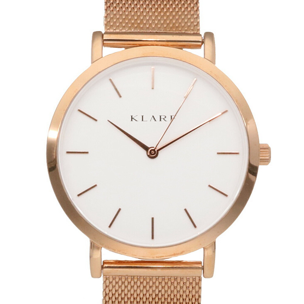 【楽天市場】【限界値下げ祭】 クラーフ KLARF プチホワイト＆ローズゴールドメッシュ 腕時計 時計 SS レディース新品：R＆K リサイクルキング