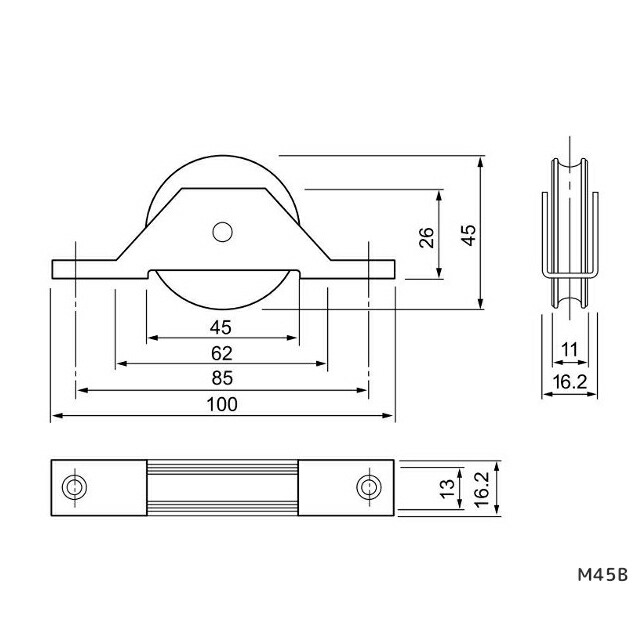 【楽天市場】＜GWｸｰﾎﾟﾝ配布中＞KG PALTEC [ M45B ] φ45mm 戸車 ケージーパルテック M45B戸車 S溝 A溝 W溝 ...