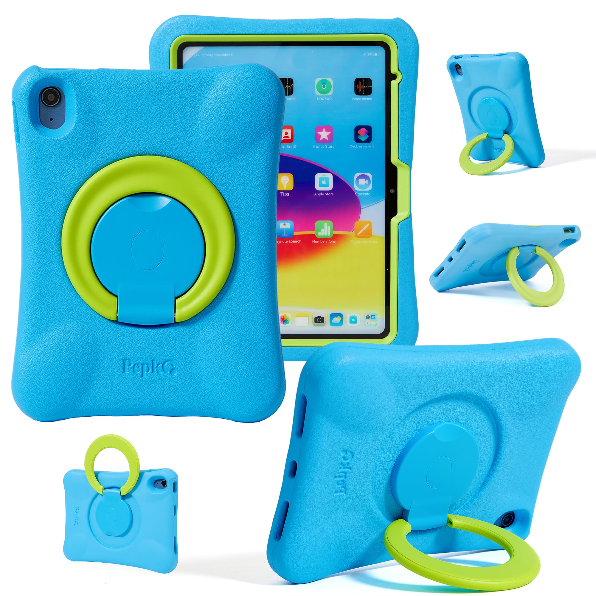 【楽天市場】NLR FUNキッズケース(iPad用)、10.9インチiPad第10世代(2022)用耐衝撃カバー、折りたたみ式ハンドル/スタンド付き軽量全身保護ケース (ブルー+グリーン)：T ...