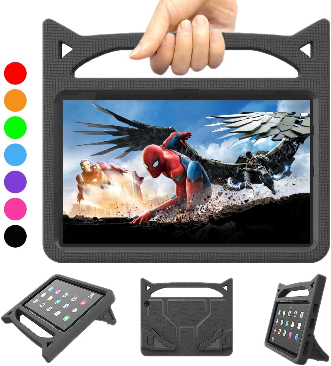 【楽天市場】最新 Fire HD 10 / 10 plus 用 ケース 2021年/2023年販売 RIAOUR EVA タブレットカバー IPAD 10 第11世代 スタンド機能付き ...