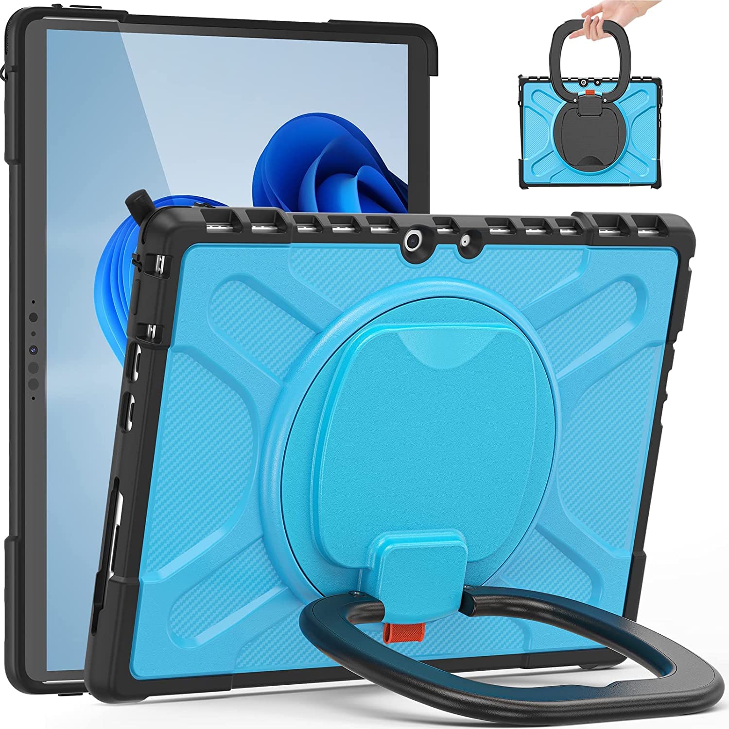 【楽天市場】Surface Pro 7/ Pro 6/ Pro 5/Pro 4 ケース 耐衝撃 360°回転スタンド機能 Surface ...