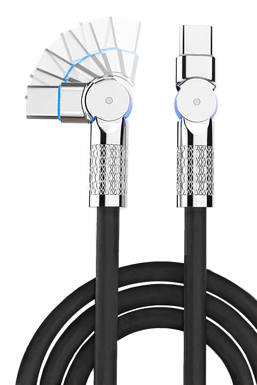 【楽天市場】BIZ 先端曲がるSwing cable Type C PD対応 超急速充電 断線防止 2m/1m 絡まない シリコン素材 結束 ...