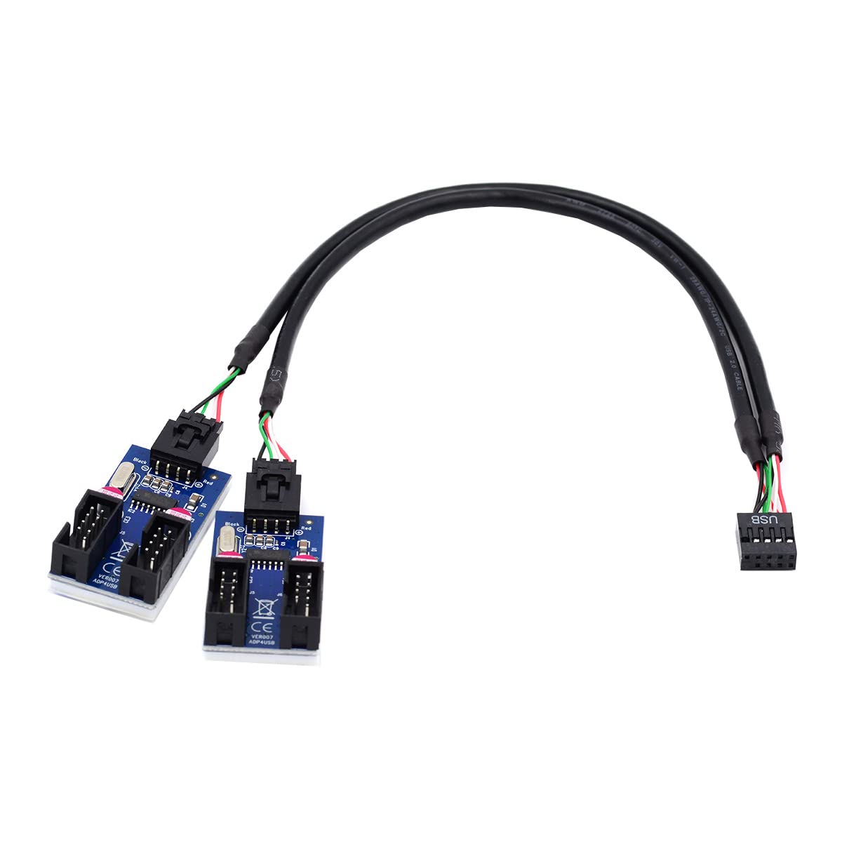 【楽天市場】CY USB 2.0マザーボードケーブル9 pin 10 pin USB 2.0コネクタ1～4マザー拡張スプリッタケーブルHUBコネクタアダプタポートMultilier：T.M.Bストア