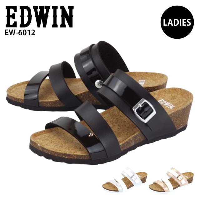 【楽天市場】EDWIN EW6012 エドウィン サンダル レディース コルク コンフォート 履きやすい シンプル ベーシック ラフ プチプラ デイリー 主婦 学生 人気 定番：靴のトアレ