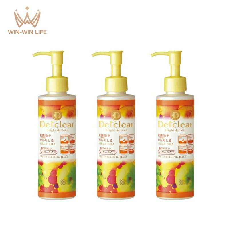 【楽天市場】3本セット 明色化粧品 DETクリア ブライト＆ピール ピーリングジェリー ジェル状パック 洗い流しパック 180ml ミックスフルーツの香り 肌にやさしい 植物由来成分 古い角質 ...