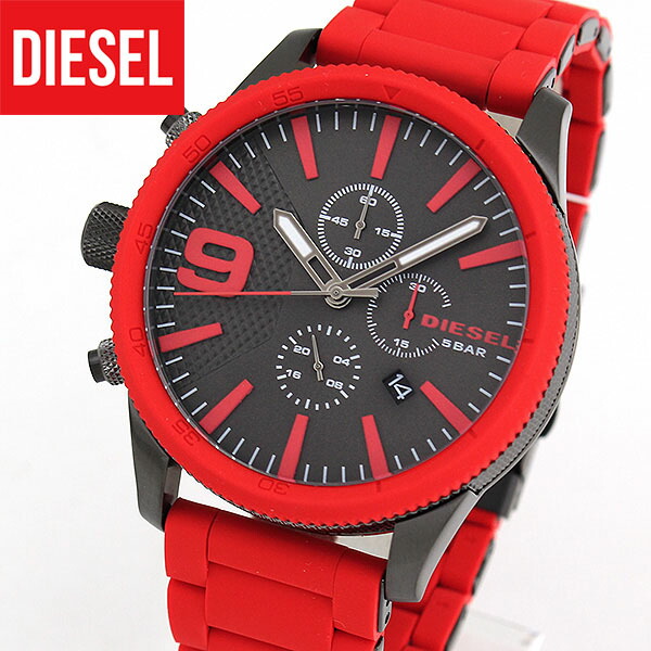 【楽天市場】DIESEL ディーゼル ラスプ RASP DZ4448 メンズ 腕時計 シリコン ラバー クロノグラフ クオーツ アナログ 赤 ...