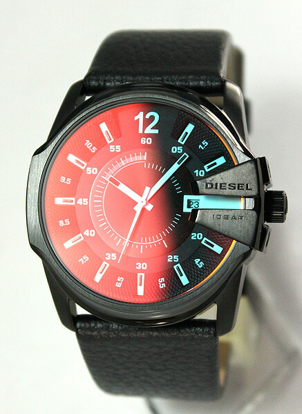 【楽天市場】ディーゼル 時計 DIESEL メンズ 腕時計 DZ1657 海外モデル マスターチーフ 黒 ブラック レザーバンド イタリア ...