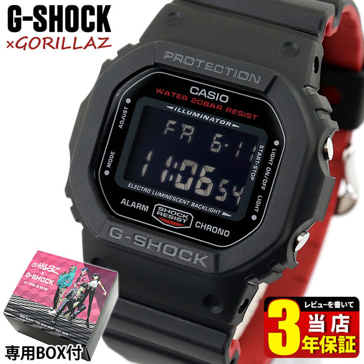 【楽天市場】CASIO カシオ G-SHOCK Gショック Black＆Red Gorillazコラボ ゴリラズ 限定モデル メンズ 腕時計 ...
