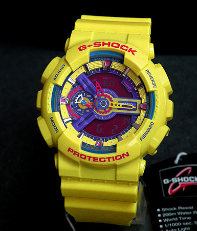 【楽天市場】CASIOカシオ 腕時計 防水 時計 メンズ Gショック ジーショック アナログ GA-110A-9DRイエロー G-SHOCK ...
