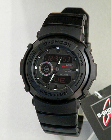【楽天市場】CASIOカシオG-SHOCK G-300ML-1A海外モデル MAT BLACK RED EYE マットブラックアイシリーズ ...
