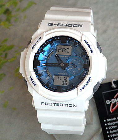 【楽天市場】CASIO カシオ G-SHOCK Gショック アナログ ジーショック メンズ 腕時計時計 GA-150MF-7A 白 ホワイト ...