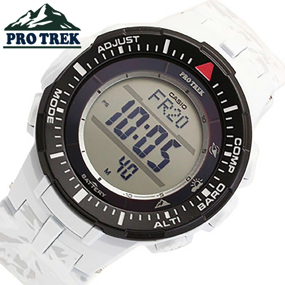 【楽天市場】CASIO カシオ PROTREK プロトレック PRG-300CM-7腕時計 時計 メンズ ソーラー デジタル 樹脂 ホワイト ...