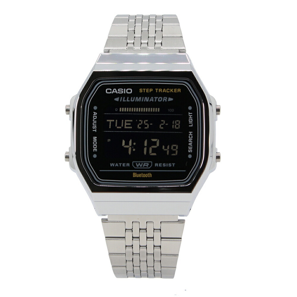 【楽天市場】CASIO Collection STANDARD ABL-100WE-1B モバイルリンク シルバー ユニセックス 腕時計 ...