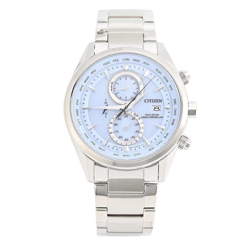 【楽天市場】CITIZEN シチズン AT8260-85M アナログ 電波ソーラー 耐磁 電波ソーラー サファイア クロノグラフメンズ腕時計 ...
