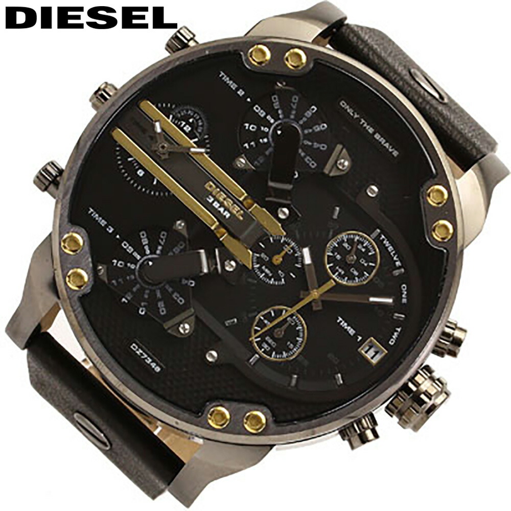 【楽天市場】DIESEL ディーゼル 腕時計 時計 メンズ 男性 アナログ クオーツ 電池 GMT 4タイムゾーン MR.DADDY ミスター ...