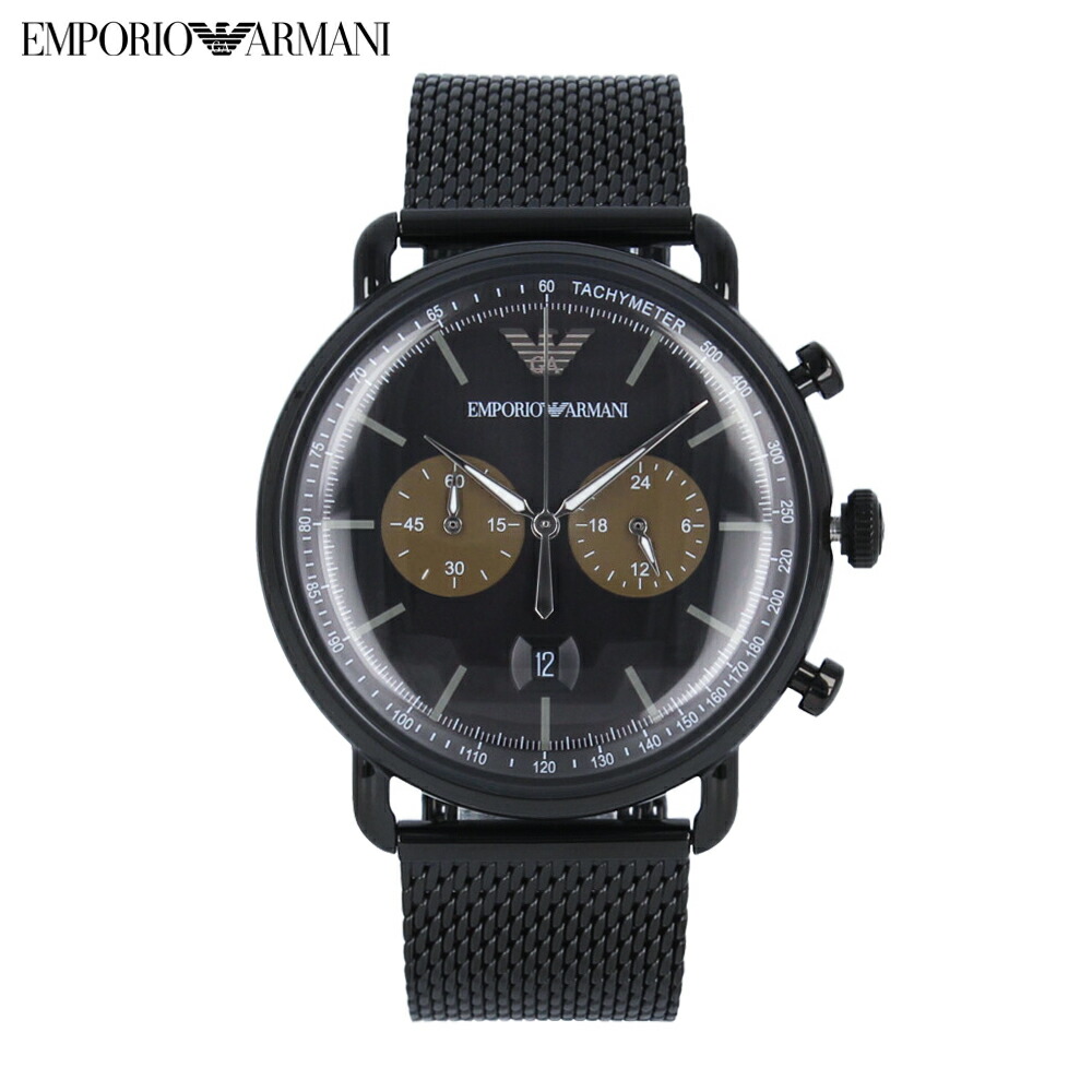 【楽天市場】EMPORIO ARMANI エンポリオ アルマーニ AVIATOR腕時計 時計 メンズ クオーツ アナログ クロノグラフ ...