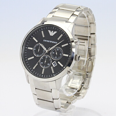【楽天市場】EMPORIO ARMANI エンポリオアルマーニ AR2460腕時計 時計 メンズ ステンレス メタル シルバー ブラック ...