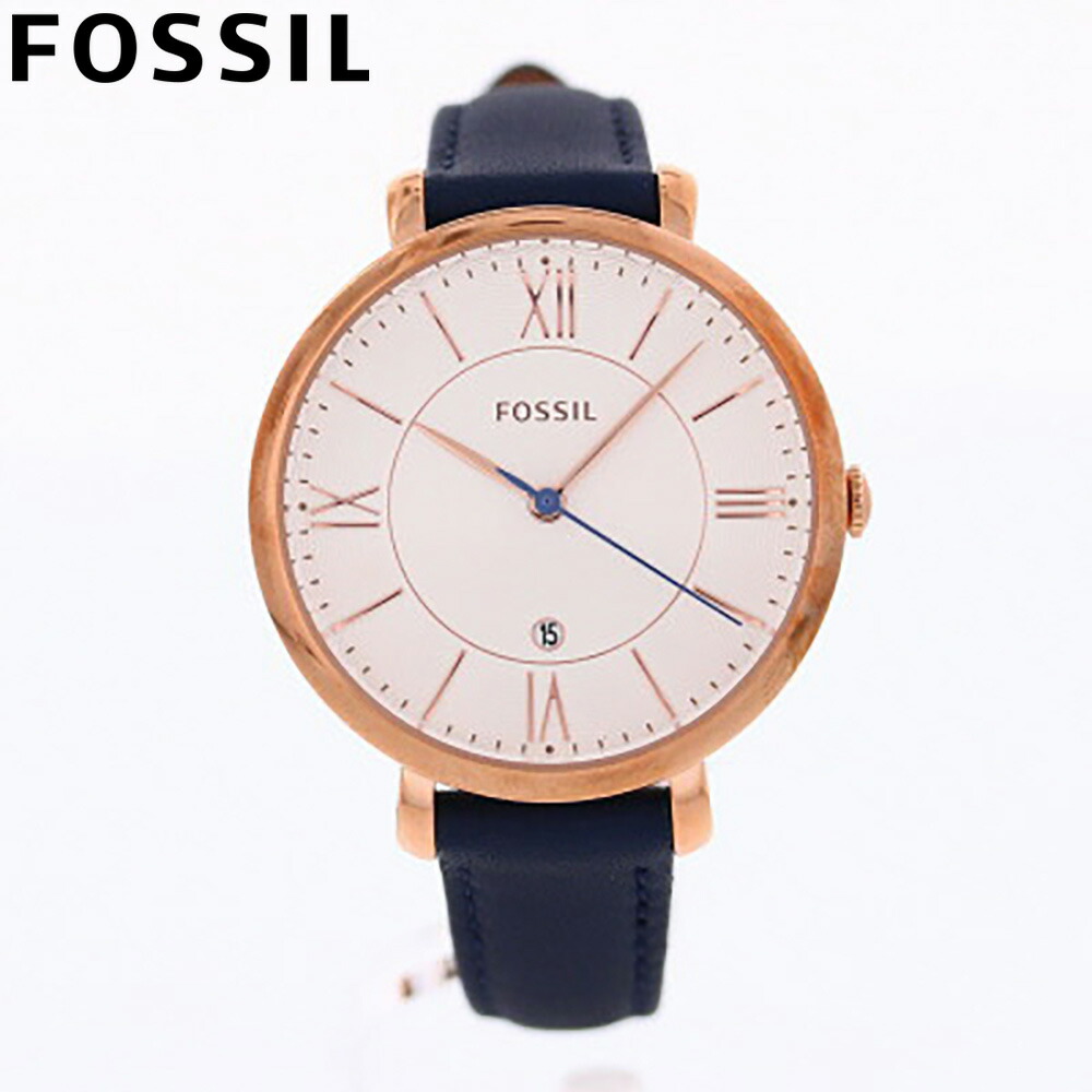 【楽天市場】FOSSIL フォッシル JACQUELINE ジャクリーン ES3843腕時計 時計 レディース レザー ブルー ローズゴールド ...