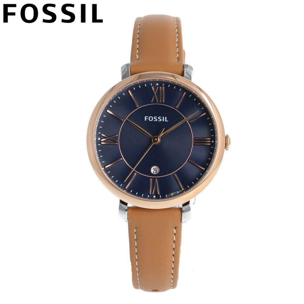 【楽天市場】FOSSIL フォッシル JACQUELINE ジャクリーン ES4274腕時計 時計 レディース レザー ブラウン ネイビー ...