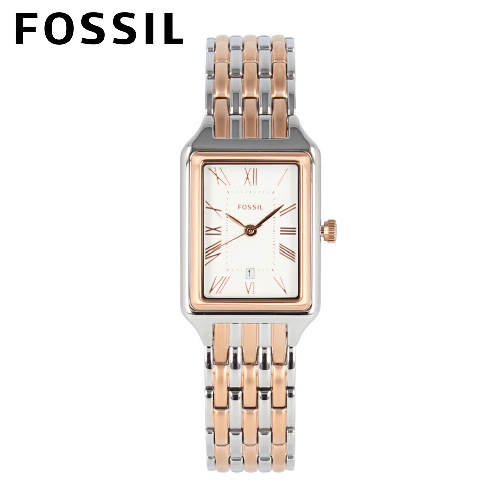【楽天市場】FOSSIL フォッシル RAQUEL腕時計 時計 レディース クオーツ アナログ 3針 ステンレス メタル コンビベルト ツー ...