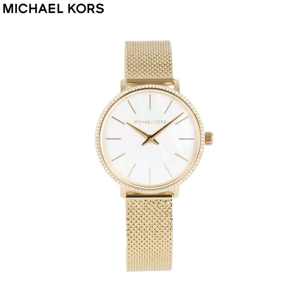 【楽天市場】MICHAEL KORS マイケルコース腕時計 時計 レディース クオーツ アナログ 2針 ステンレス メッシュ シェル ゴールド ...