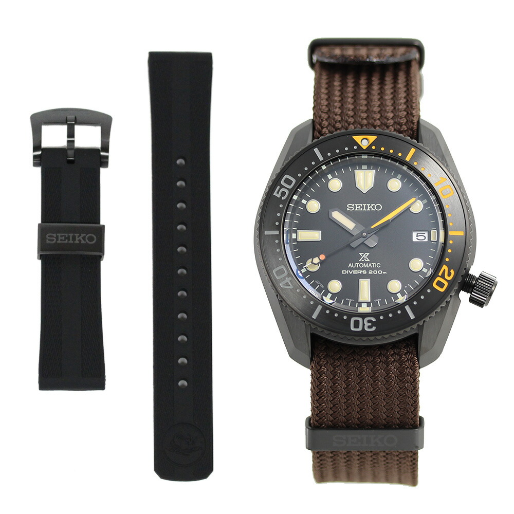 【楽天市場】SEIKO PROSPEX プロスペックス SPB255J1 機械式 替えベルト付きThe Black Series ...