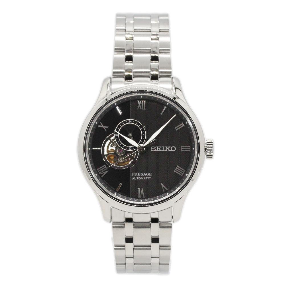 【楽天市場】SEIKO PRESAGE SARY093 アナログ 自動巻き セイコー プレザージュ メンズ シルバー ブラック 腕時計 ...