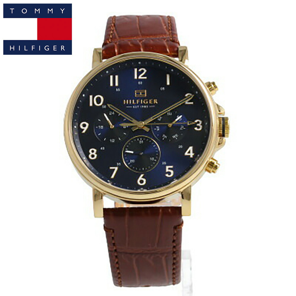 【楽天市場】TOMMY HILFIGER / トミー ヒルフィガー 1710380 腕時計 メンズ レザーベルト マルチファンクション ...
