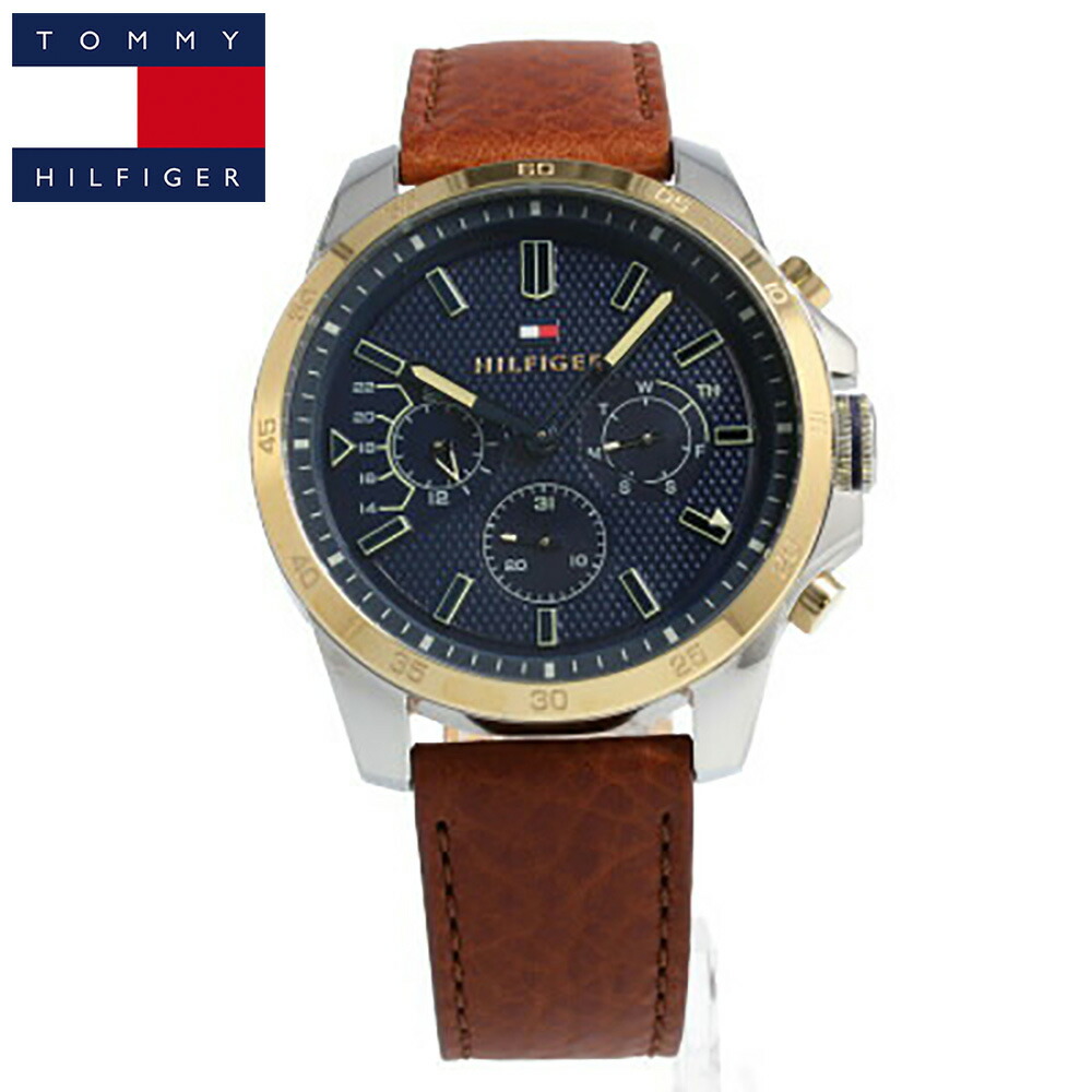 【楽天市場】TOMMY HILFIGER / トミー ヒルフィガー 1791561 腕時計 メンズ ユニセックス レザーベルト 革 マルチ ...