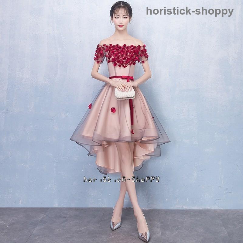 【楽天市場】パーティードレス 花柄 ミニドレス フィッシュテール ウエストリボン aライン 大きいサイズ 3L オフショルダー チュール ...