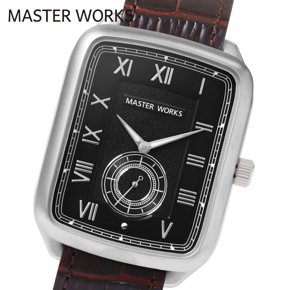 【楽天市場】マスターワークス 腕時計 メンズ MASTER WORKS Quadrangle MW10SB-GCBRO8 クォーツ アナログ ...