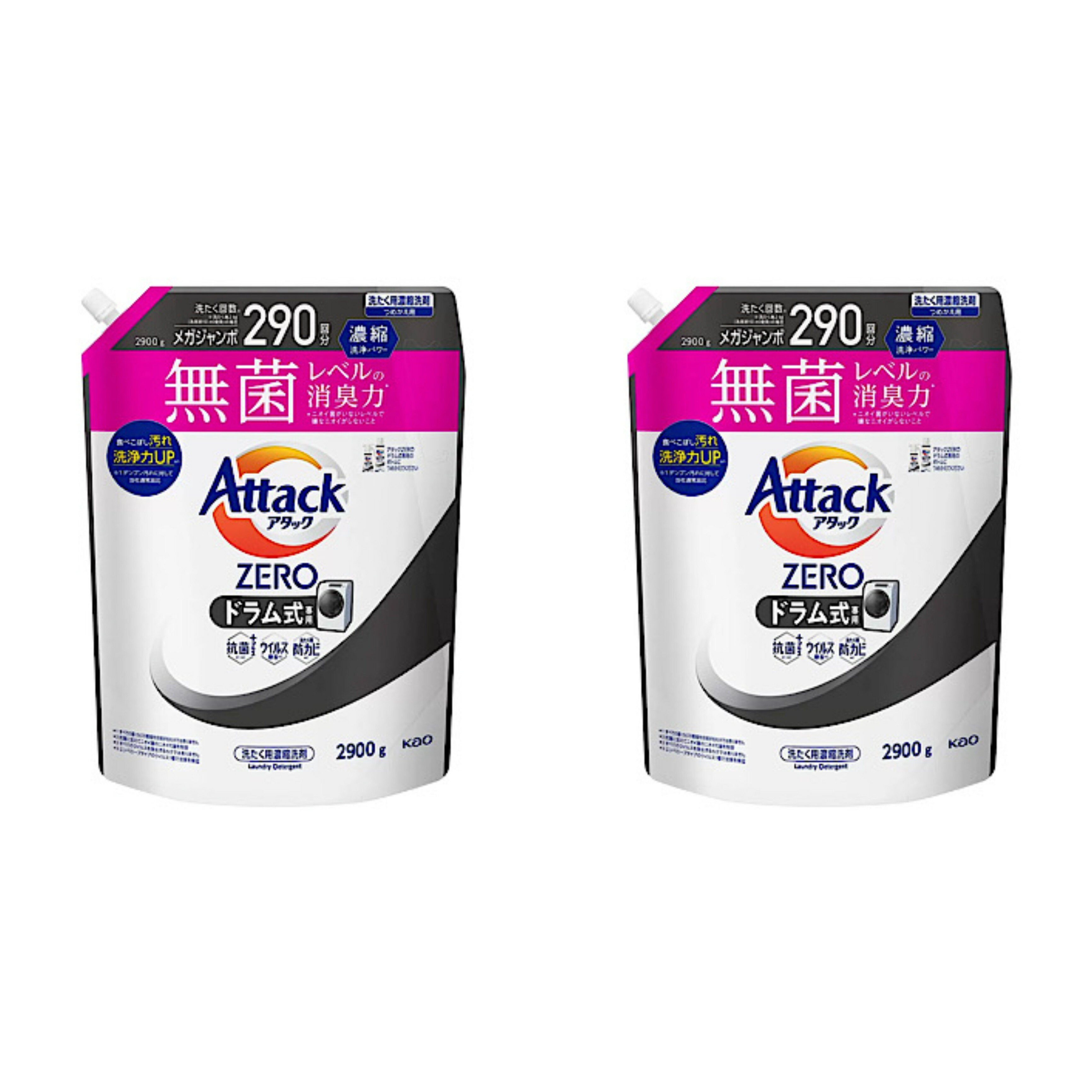 【楽天市場】コストコ アタックZEROドラム式 詰め替え 2900g 2個セット 清潔 無菌 消臭力 中性 バイオフィルム除去 抗菌 ウイルス除去 洗浄力：Tokyo ABC Store