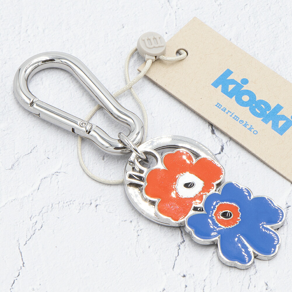 【楽天市場】【2025年春夏新作】マリメッコ marimekko キーチェーン ブルー×レッド Puhallus Unikko I key ...