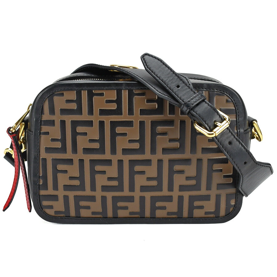 【楽天市場】フェンディ FENDI キャム ショルダーバッグ ズッカ柄 8BT287 レザー ブラウン ブラック 黒 FFロゴ クロスボディ 斜め掛け レディース 【中古】：ブランドリユース ...