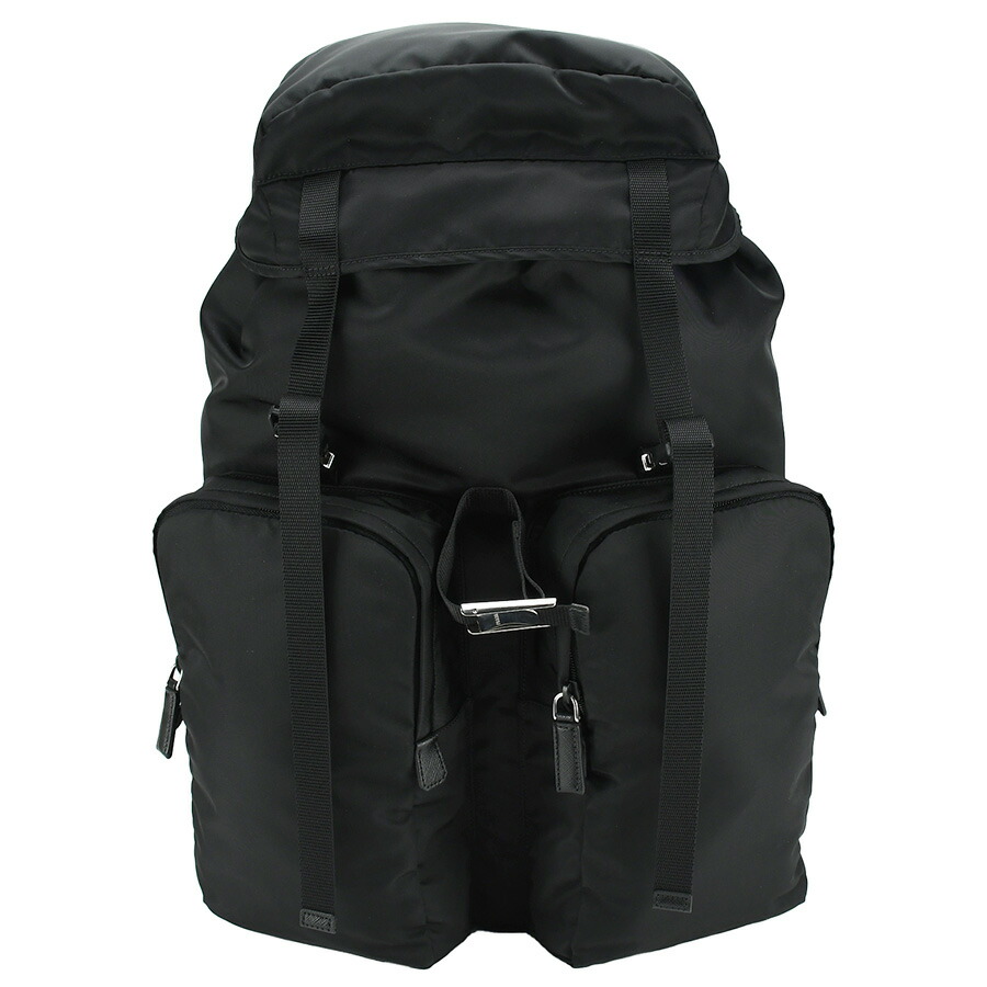 【楽天市場】プラダ PRADA バックパック リュック 2VZ136 ブラック 黒 テスート ナイロン サフィアーノレザー 三角ロゴ トライアングルロゴ 大容量【中古】：ブランドリユース ...