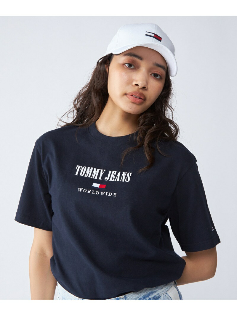 【楽天市場】【SALE／60%OFF】(W)TOMMY HILFIGER(トミーヒルフィガー) リラックスアーカイブTシャツ TOMMY JEANS トミーヒルフィガー トップス カットソー ...