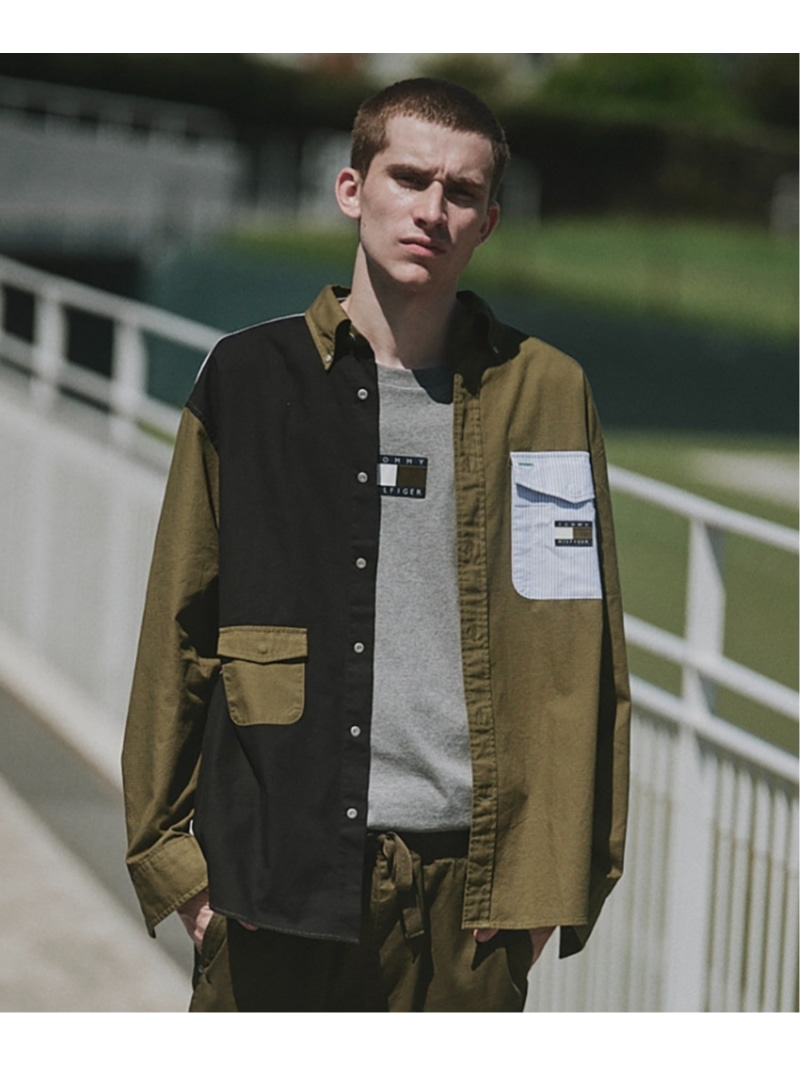 【楽天市場】【SALE／30%OFF】【日本限定】Utility Icons 2.0 カラーブロックシャツ TOMMY HILFIGER ...