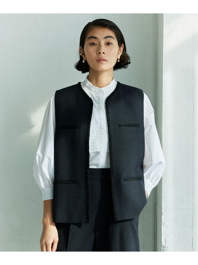 【楽天市場】ライトファンシーツイード 4ポケットジレ Ballsey トゥモローランド トップス ベスト・ジレ ネイビー グレー【送料無料】[Rakuten Fashion]：TOMORROWLAND