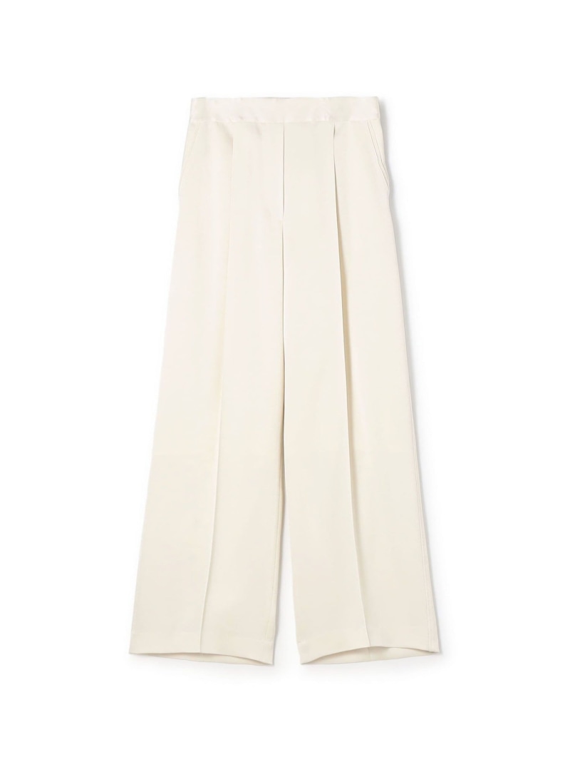 【楽天市場】サテンジョーゼット タックワイドパンツ DES PRES トゥモローランド パンツ スラックス・ドレスパンツ ネイビー ホワイト ...