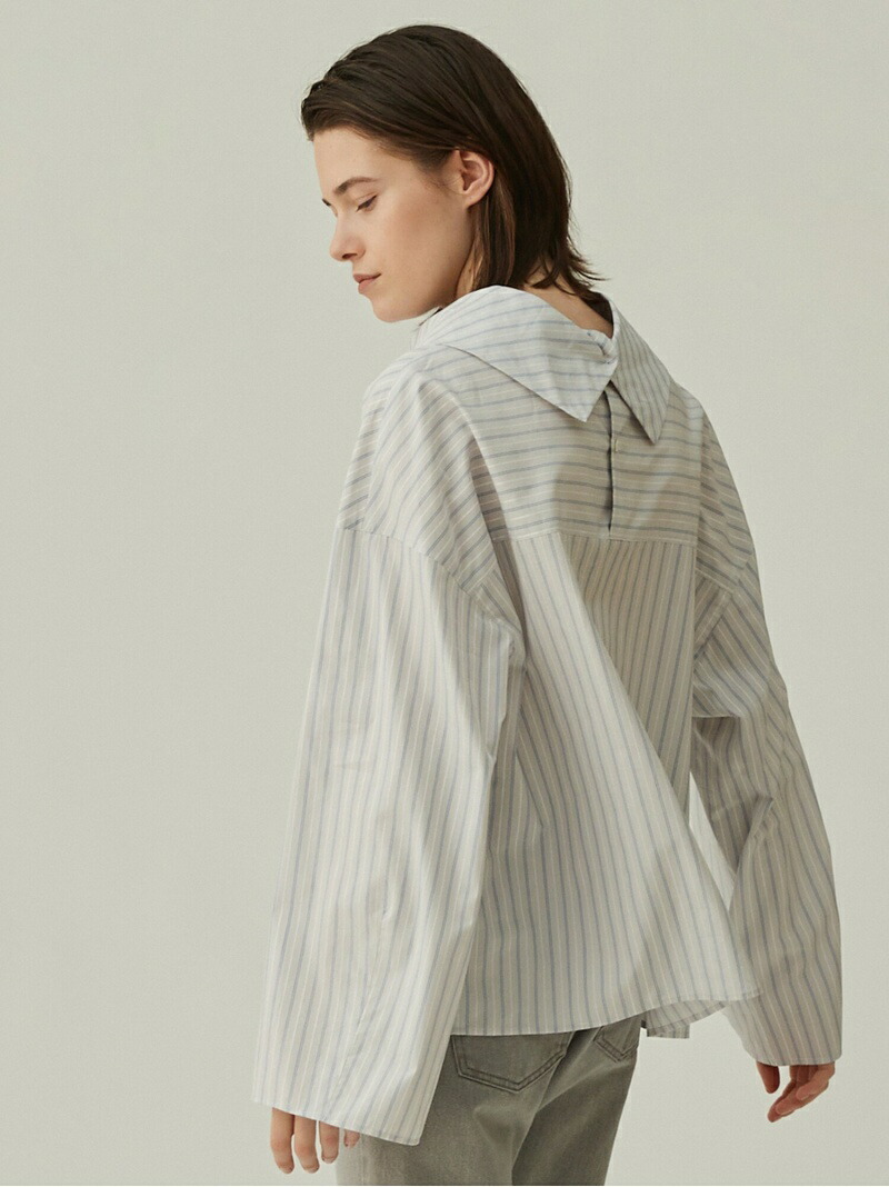 【楽天市場】【SALE／40%OFF】ベーシックコットンストライプ ハイネックブラウス DES PRES トゥモローランド トップス シャツ ...