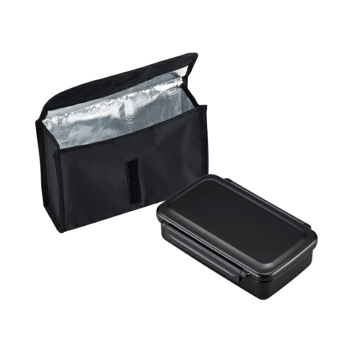 【楽天市場】お弁当箱 ランチボックス 1段 850ml 箸付 保冷バッグ付 仕切付 防汚 レンジ対応 男子 女子 ブラック シンプル OSK モノトーン BL-17HE：Tomorrow ...