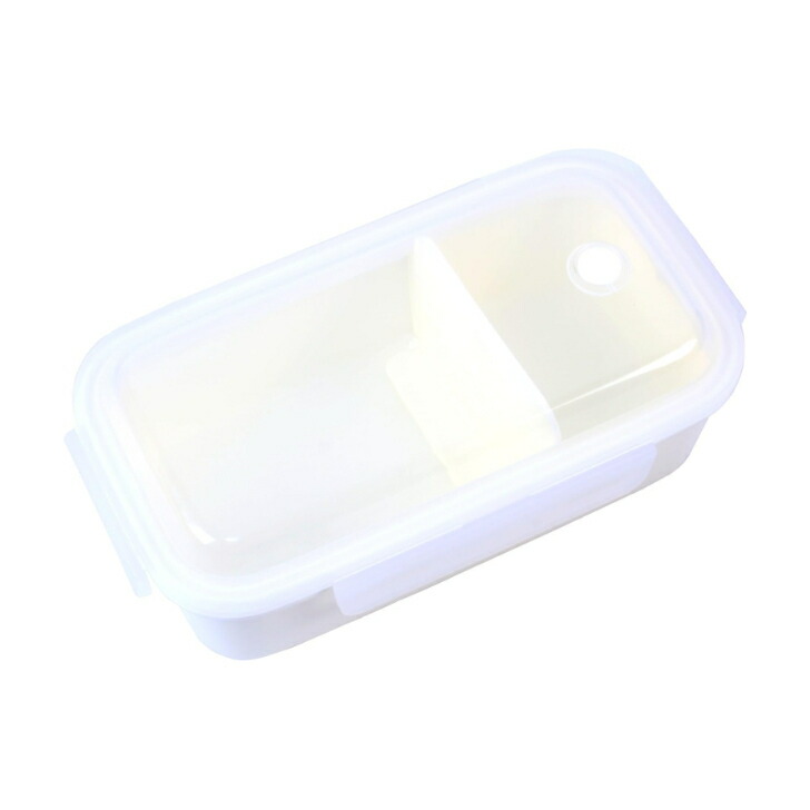 【楽天市場】OSK Pale color ランチボックス 1段 550ml ホワイト 日本製 盛付がつぶれない 4点ロック 抗菌 仕切付 レンジ対応 食洗機対応 シンプル お弁当箱 HPC ...